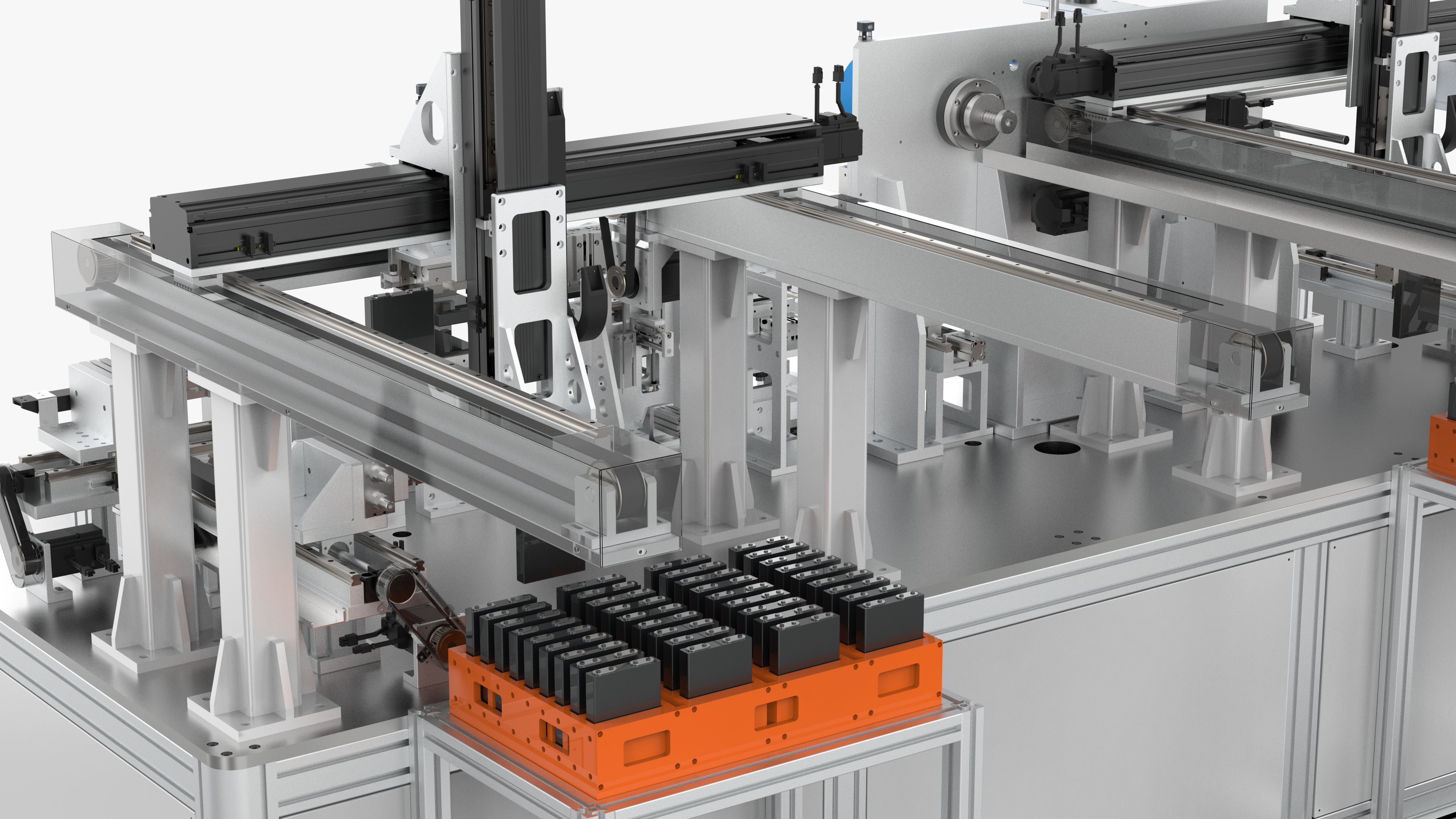 Automatic Battery Tray Loading and Unloading Coating Machine 3D model ...