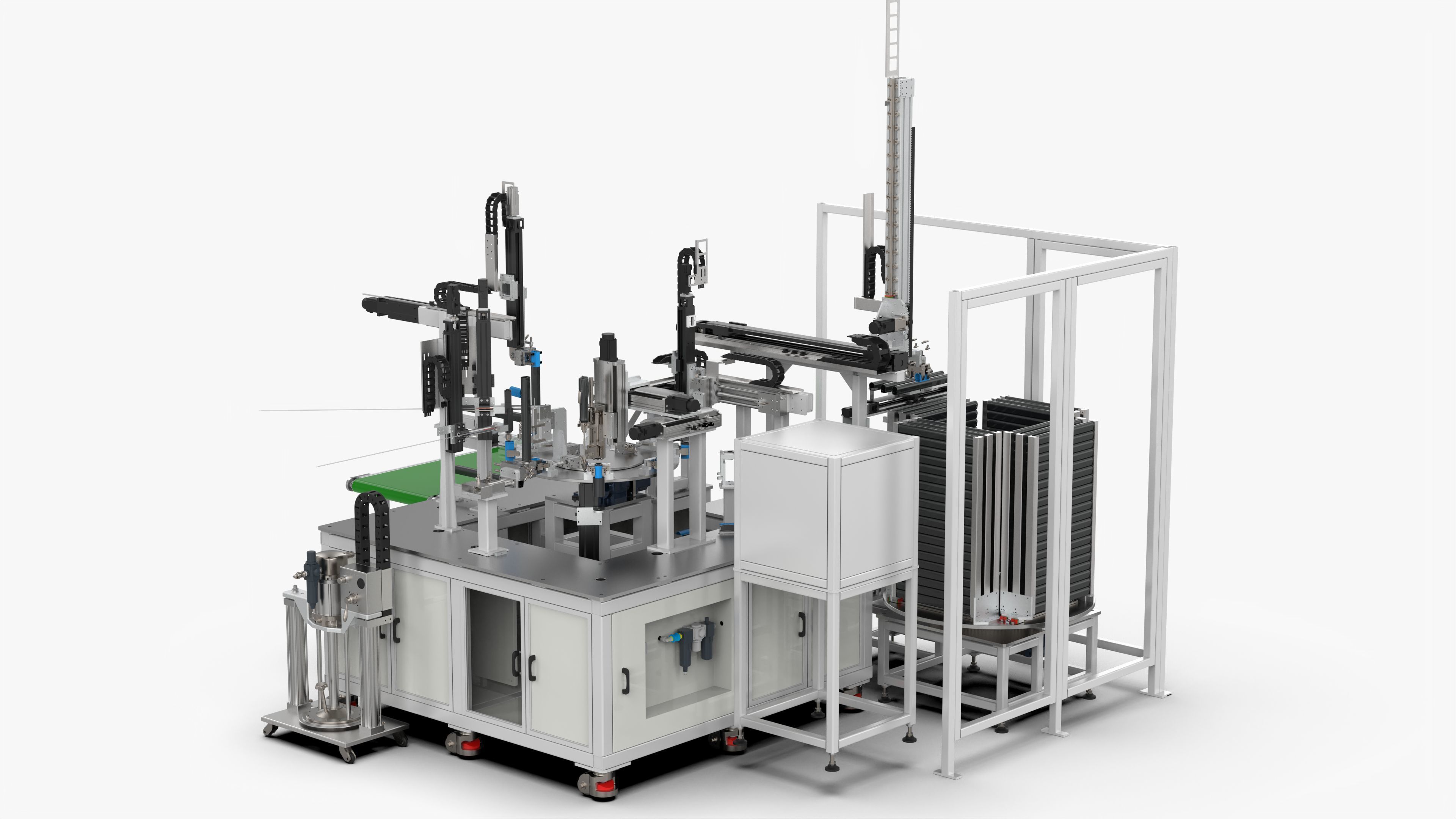 Automatic Electric Push Rod Shell Assembly Machine 3D model | CGTrader