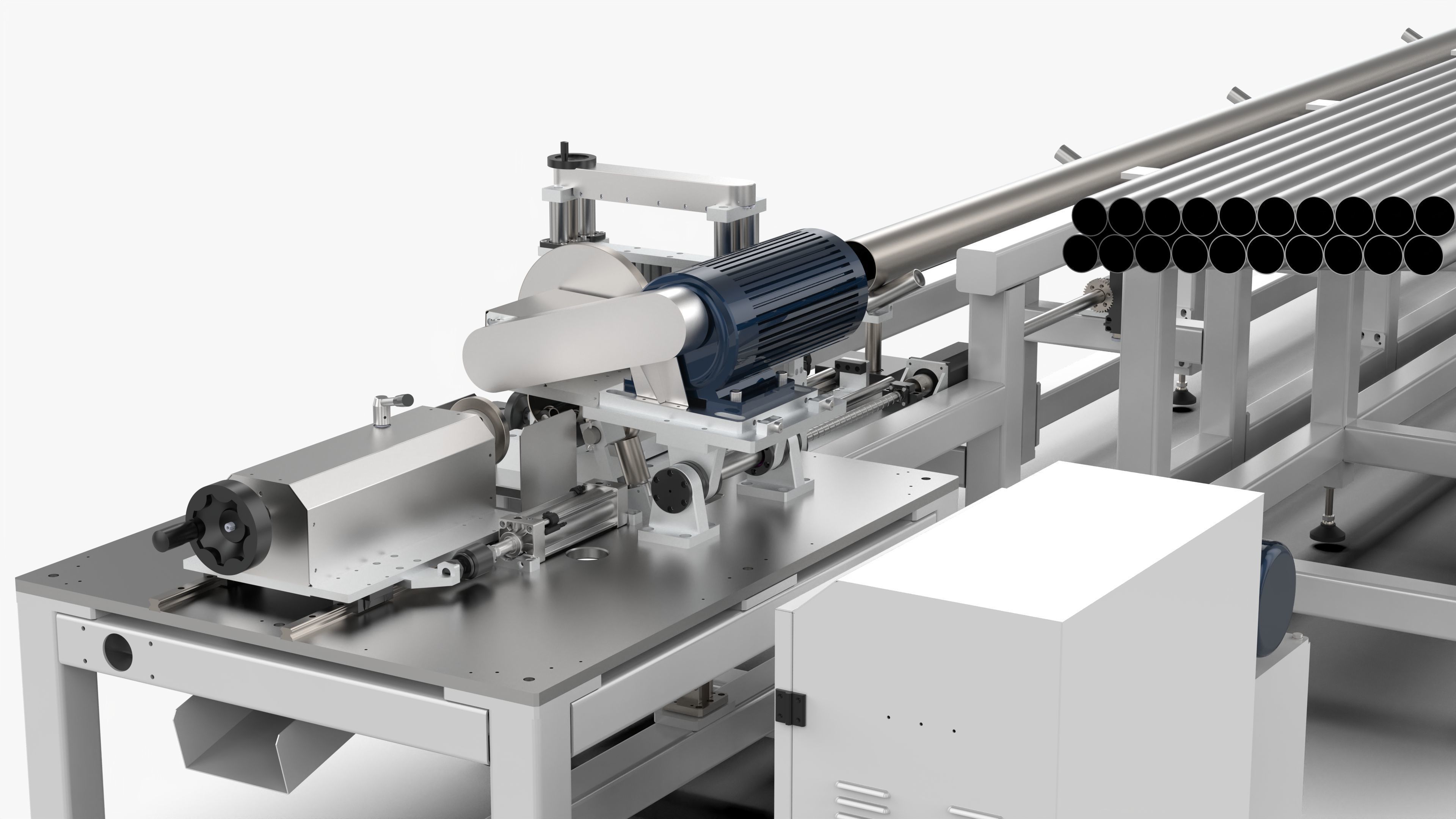 Automatic Pipe Cutting Machine 3D model | CGTrader