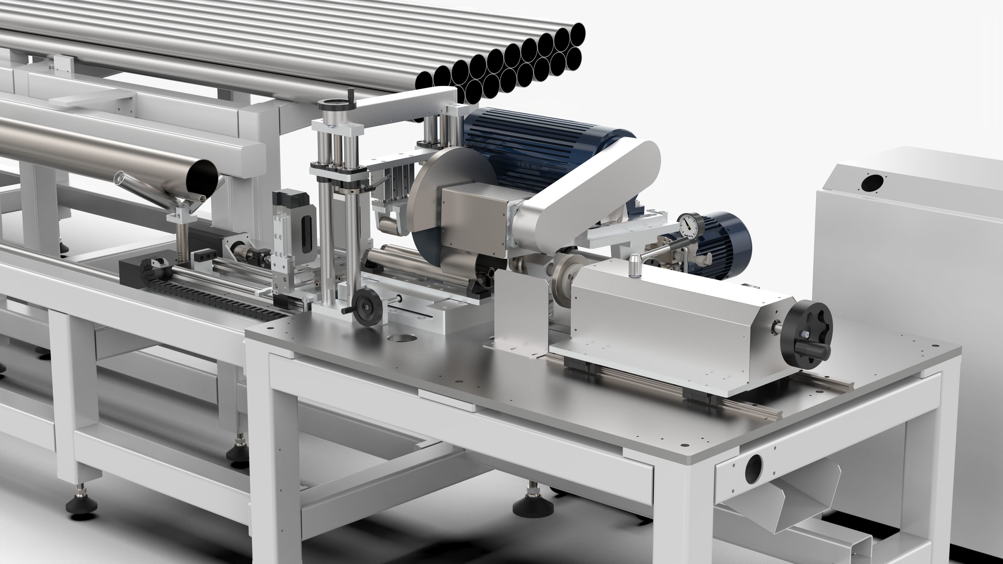 Automatic Pipe Cutting Machine 3D model | CGTrader