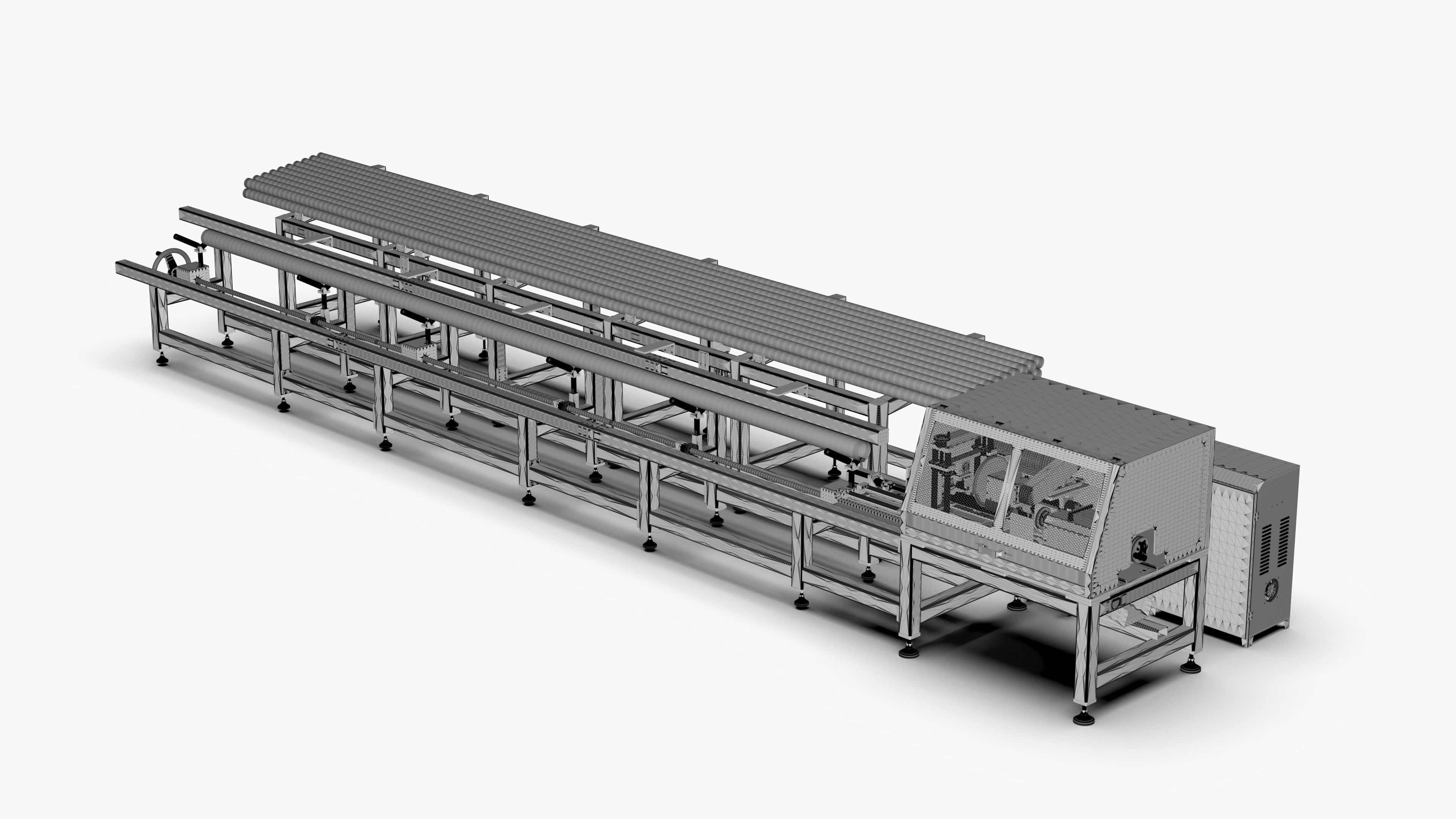 Automatic Pipe Cutting Machine 3D model | CGTrader