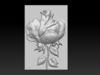 A relief rose STL rose relief map 3D printing 3D model 3D printable ...