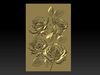 A rose relief 3D printing STL rose relief mural 3D model 3D printable ...