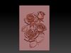A rose relief 3D printing STL rose relief mural 3D model 3D printable ...