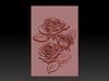 A rose relief 3D printing STL rose relief mural 3D model 3D printable ...