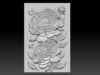 A fine carving of peony flower STL relief drawing 3D printing 3D model ...