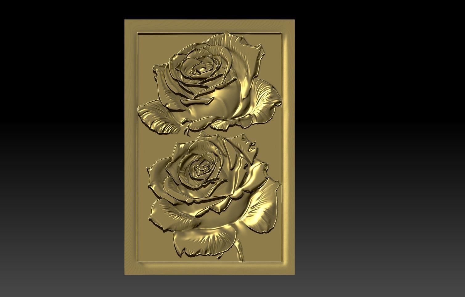 Sculpture drawing of 2 roses STL rose relief drawing flower 3D model 3D ...
