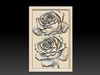 Sculpture drawing of 2 roses STL rose relief drawing flower 3D model 3D ...