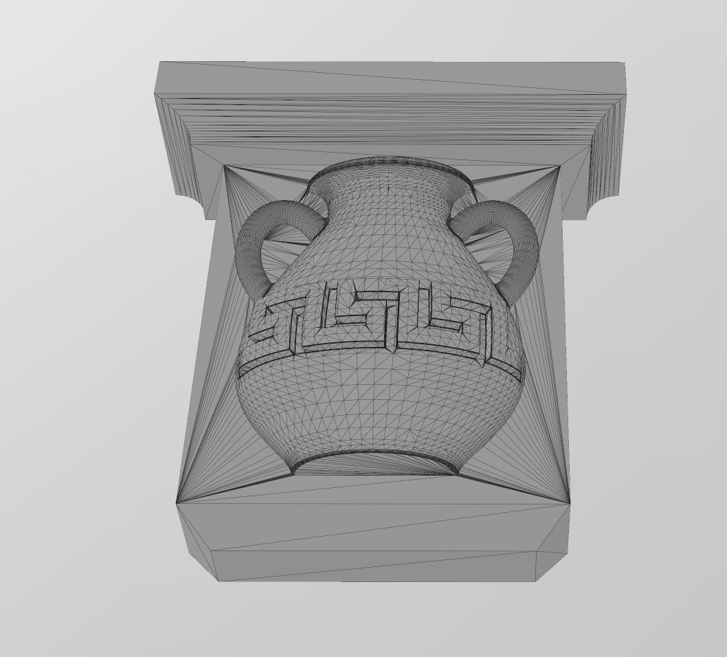 Neoclassical greek key urn corbel and bracket 3D model 3D printable ...