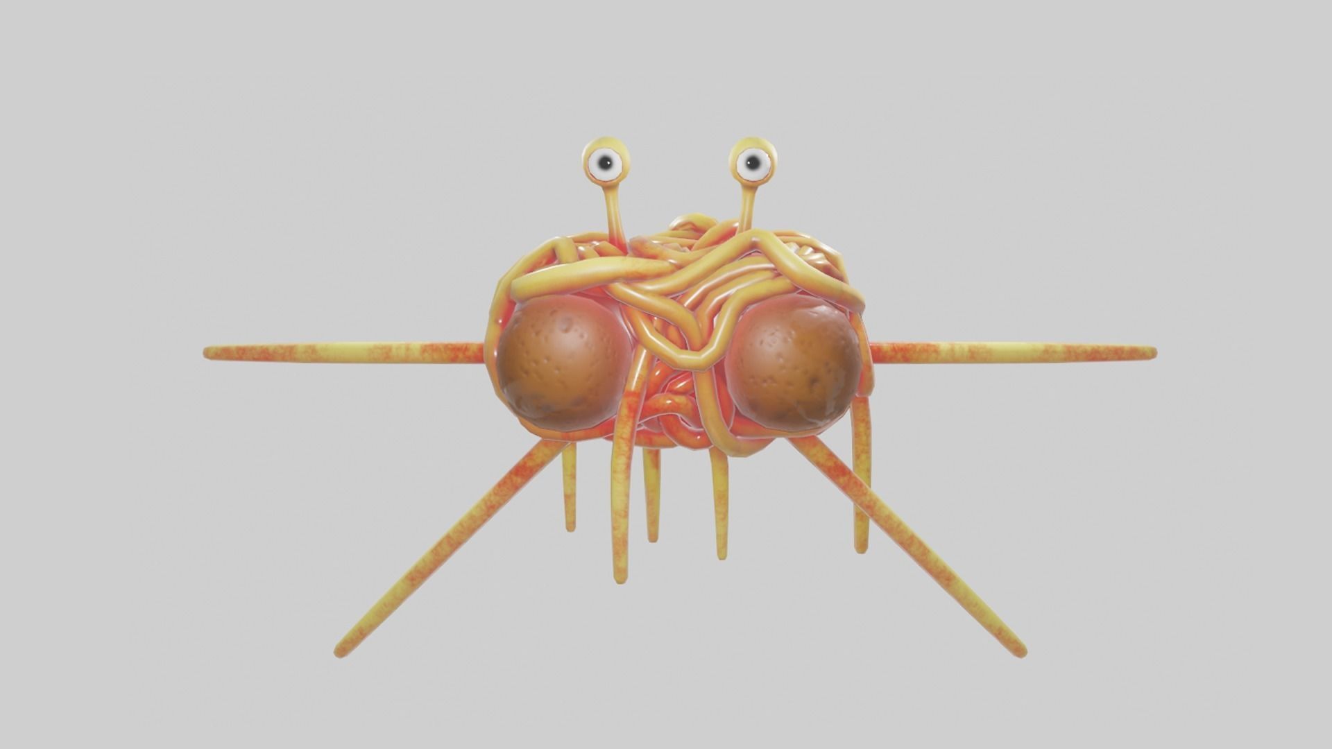 3D model Flying Spaghetti Monster VR / AR / low-poly | CGTrader