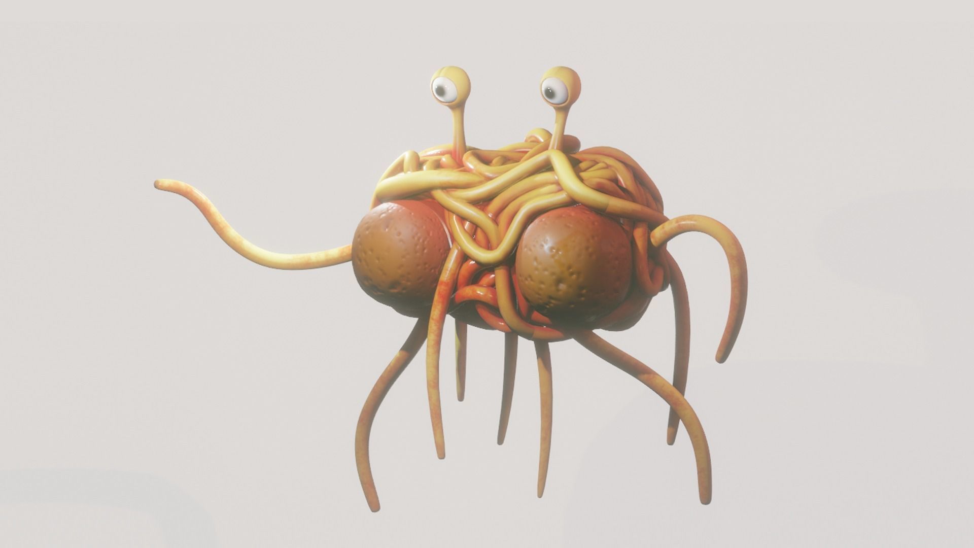 3D model Flying Spaghetti Monster VR / AR / low-poly | CGTrader