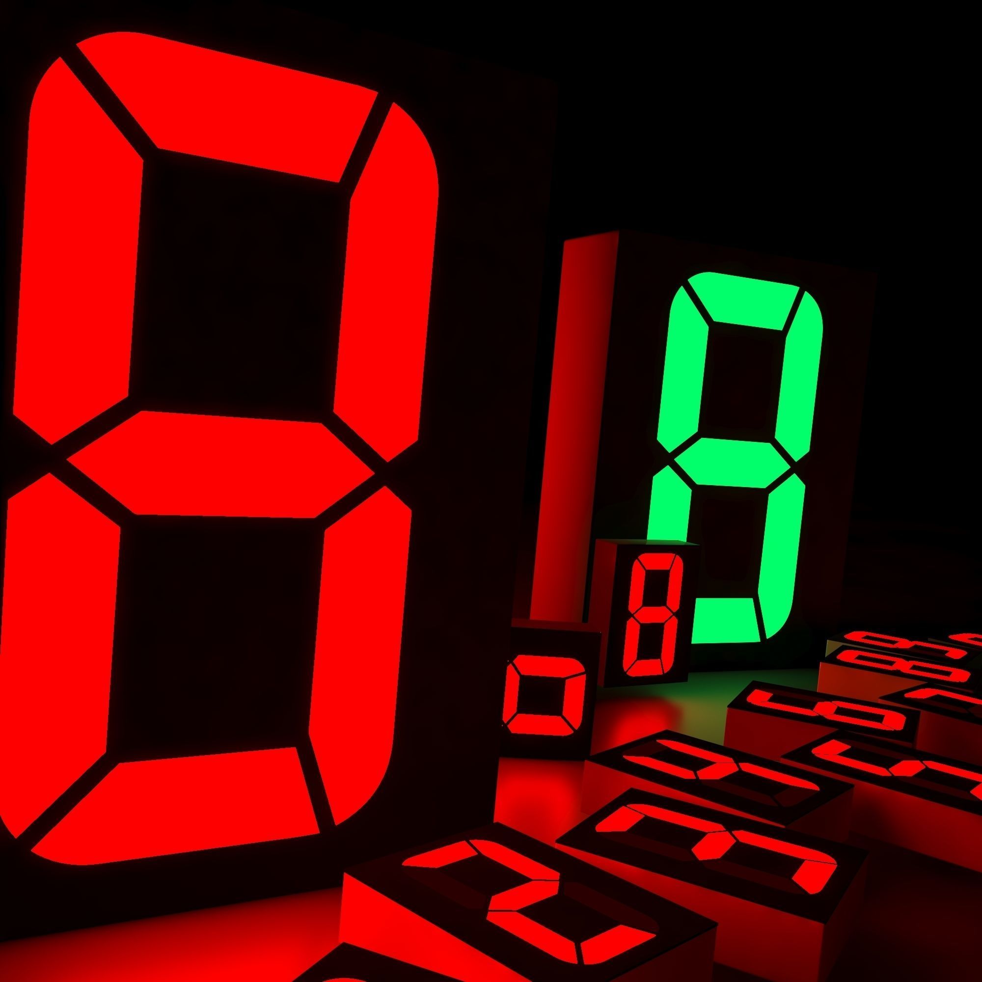 7Segment - Animated Seven Segment Display 3D model animated | CGTrader