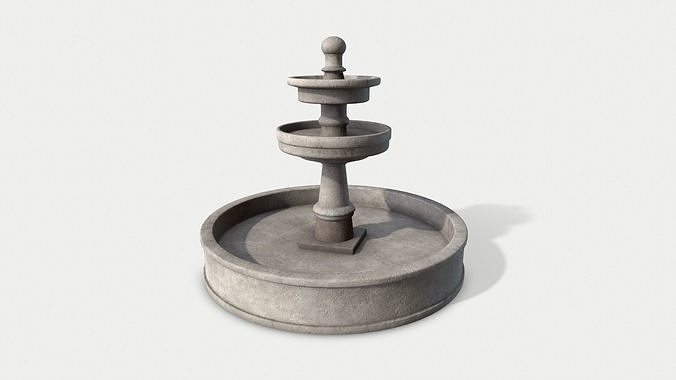 3D model Fountain VR / AR / low-poly | CGTrader