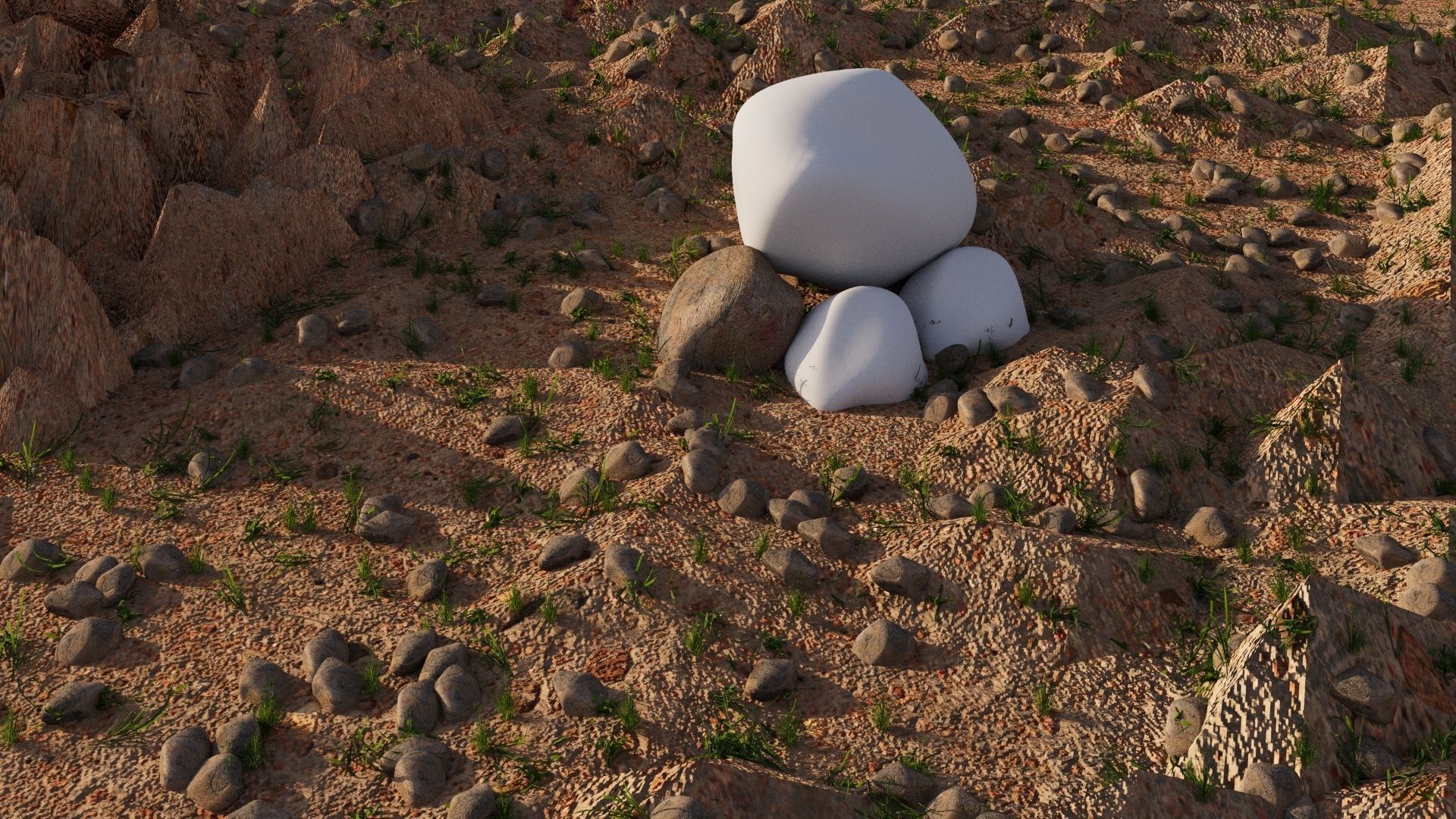 rock and plant 3D model | CGTrader