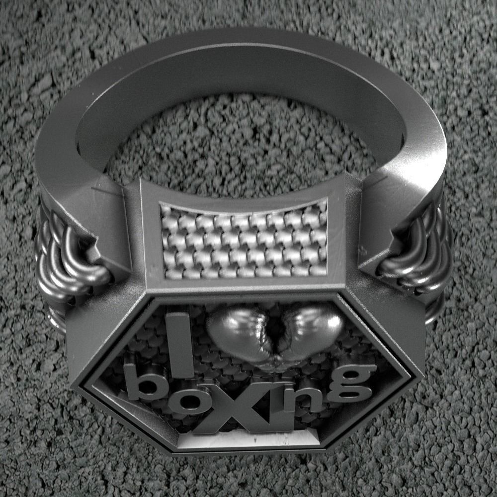 Boxing-with-love i love boxing ring 3D model 3D printable | CGTrader