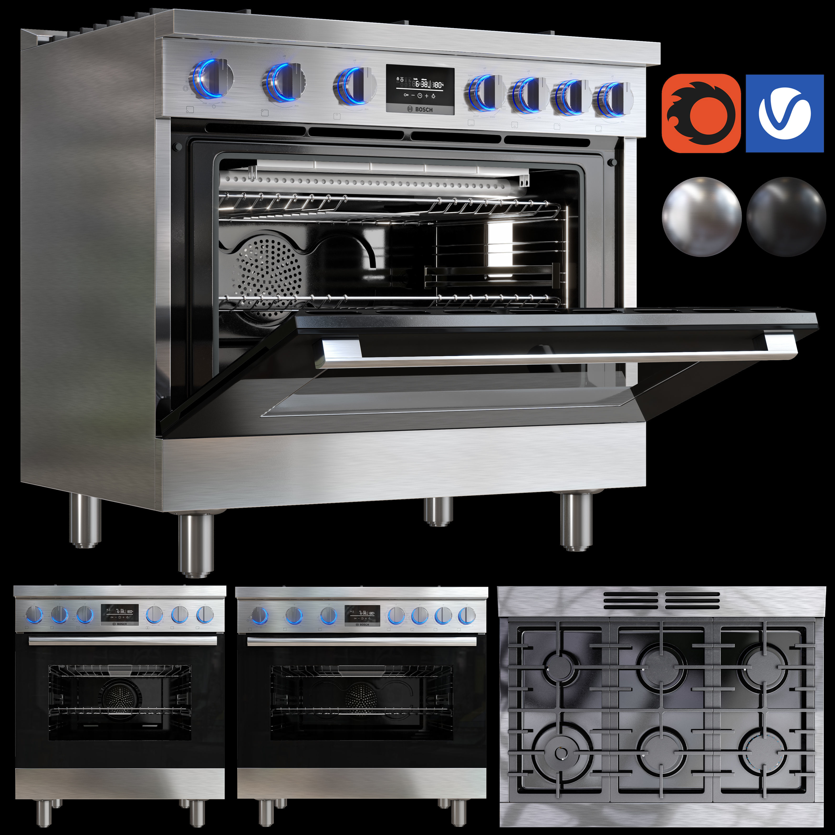 3D model bosch ranges VR / AR / low-poly | CGTrader