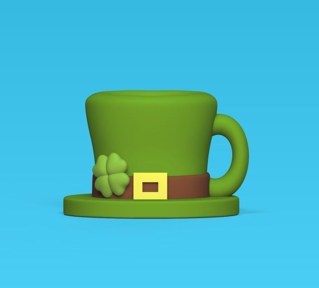 St Patrick Mug 3D model 3D printable | CGTrader