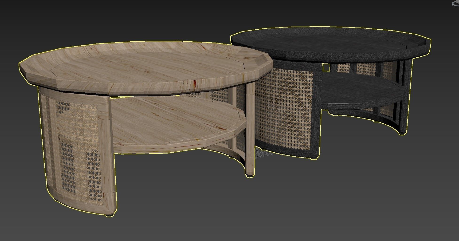 Japandi Round Wood Coffee Table 3D model | CGTrader