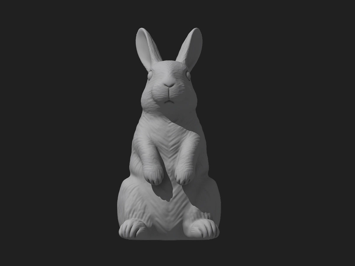 Standing Rabbit 3D model 3D printable | CGTrader