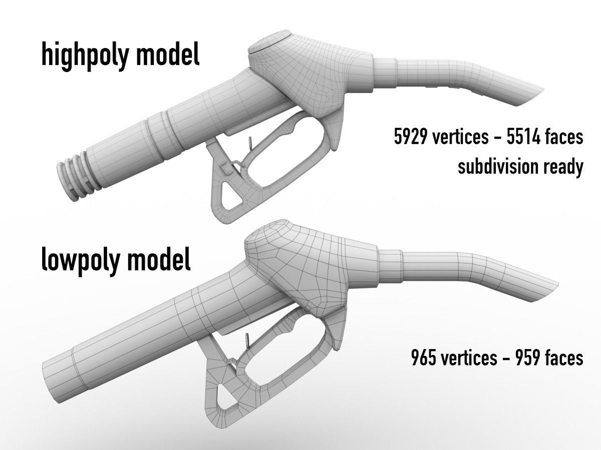 3D model Fuel Pump Gas Nozzle VR / AR / low-poly | CGTrader