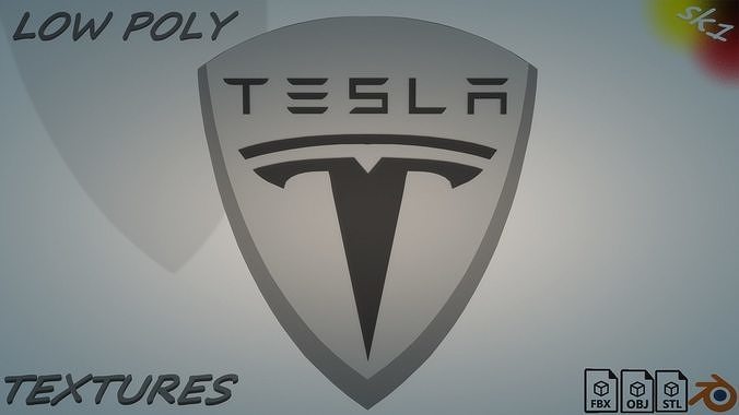 3D model Tesla emblem VR / AR / low-poly | CGTrader