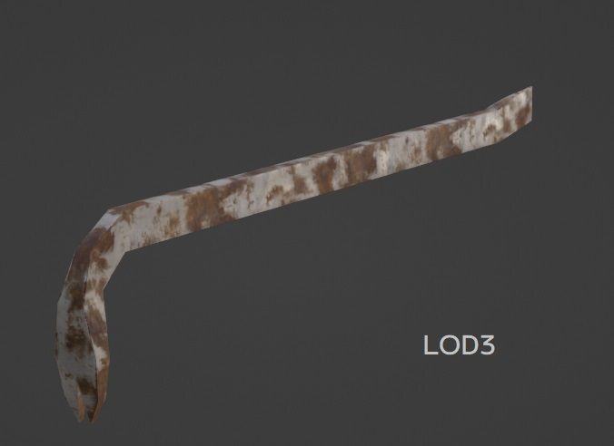 3D model Heavily Rusted Crowbar LOD0-4 VR / AR / low-poly | CGTrader