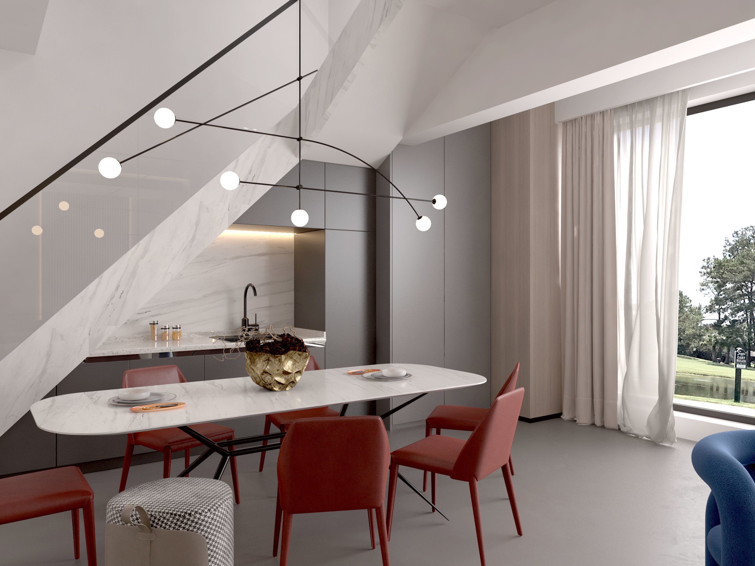 Modern interior scene - 3D model 3D model | CGTrader