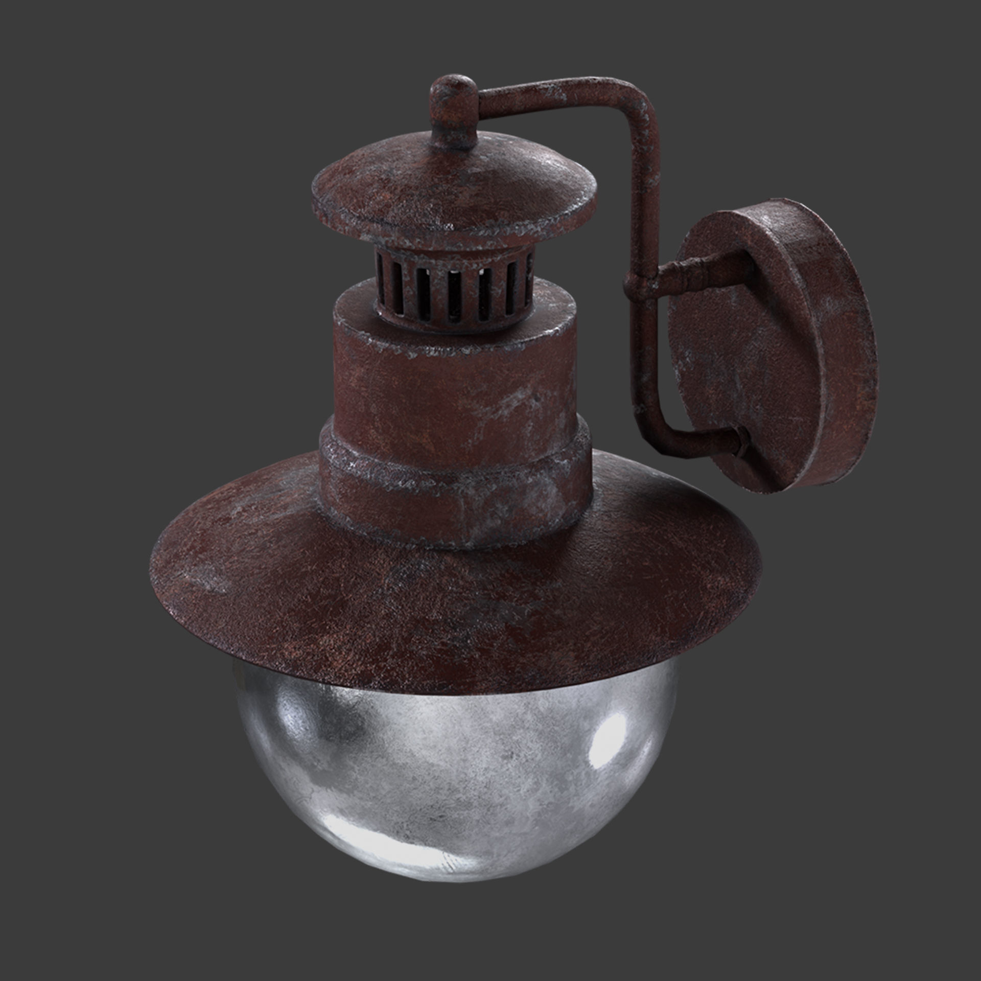 Old Rusty Street Lamp 3D model | CGTrader