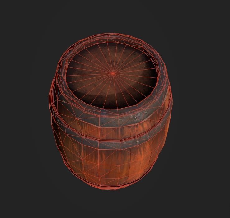 3D model Barrel Game Ready PBR - 4K Model Compatible Unreal and Unity ...