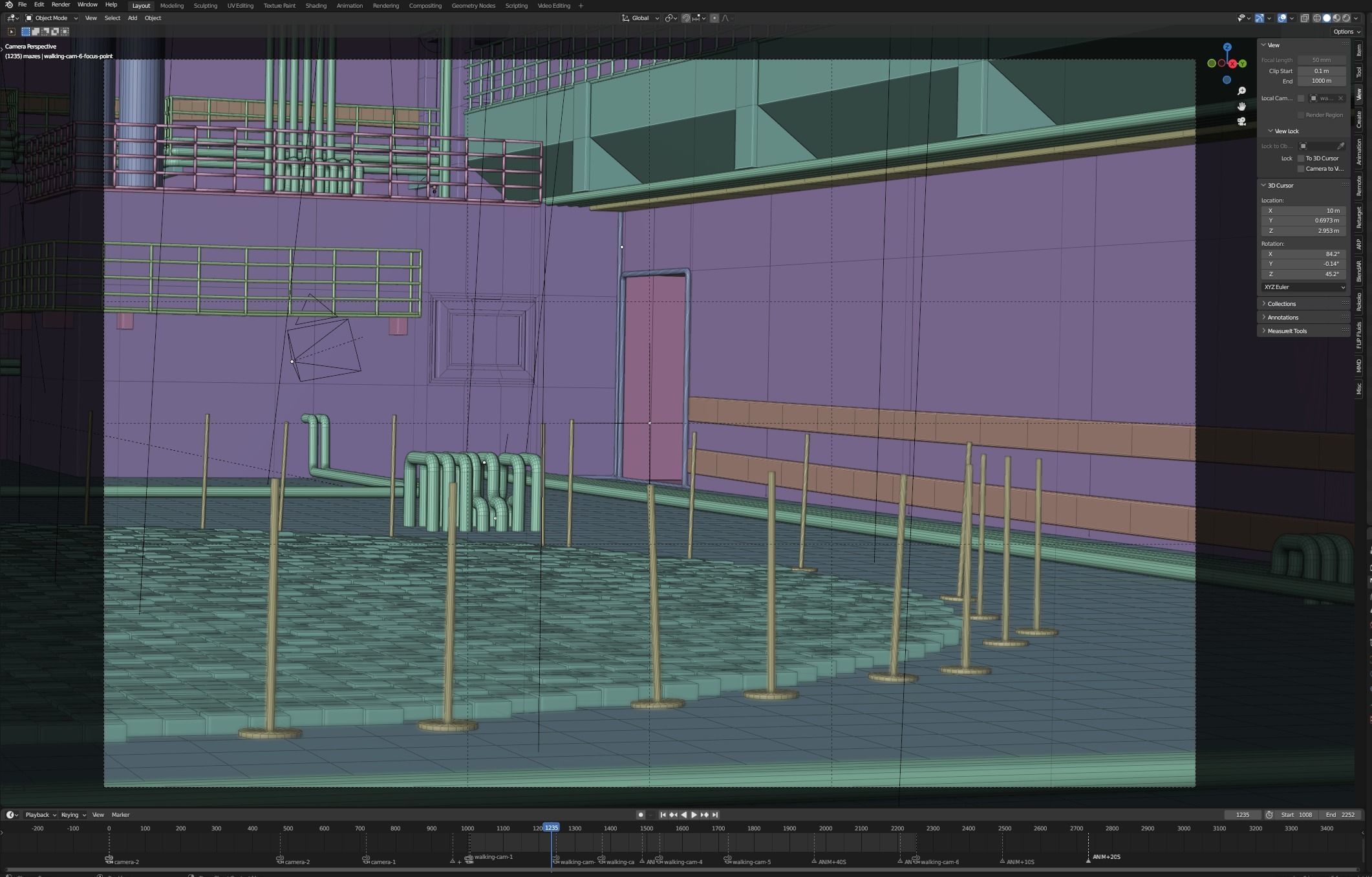 Realistic Backrooms VHS Horror Map Level File 3D model animated | CGTrader
