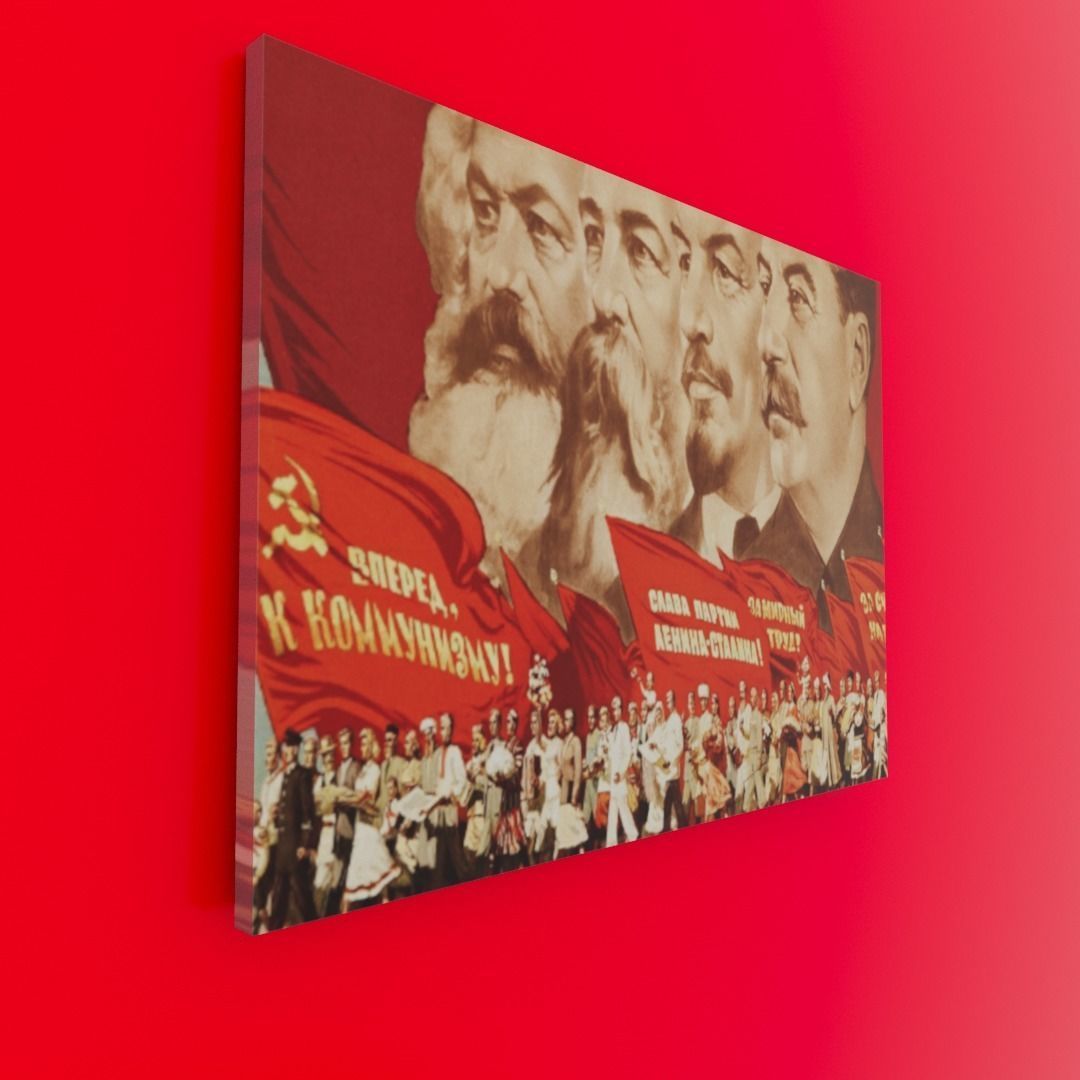 3D model Soviet poster VR / AR / low-poly | CGTrader