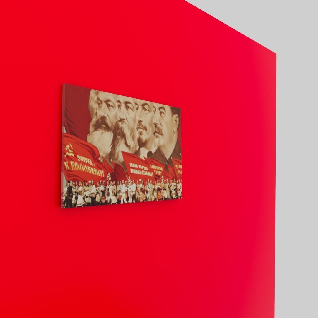 3D model Soviet poster VR / AR / low-poly | CGTrader