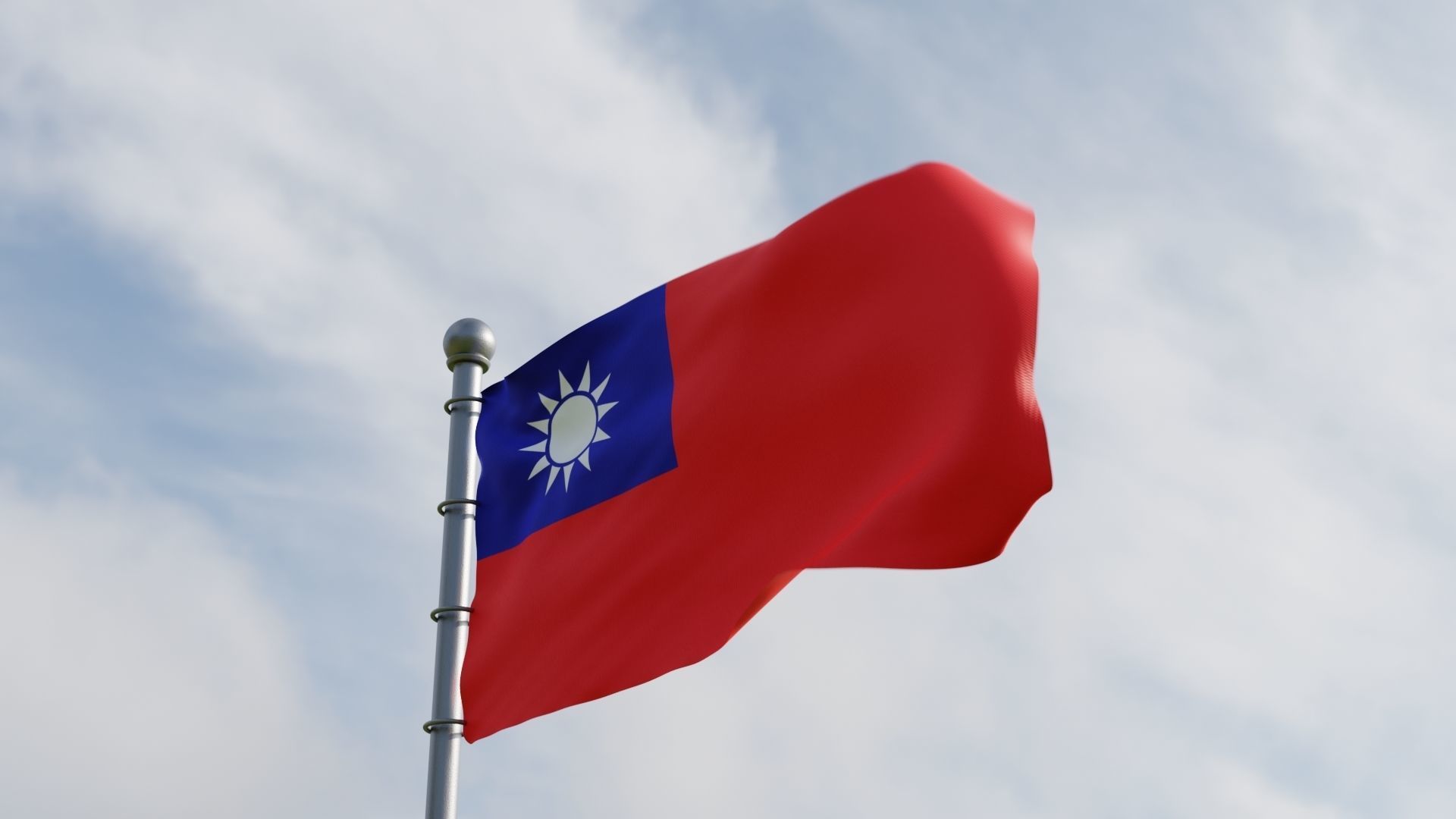 Animated Taiwan Flags 3D model animated | CGTrader