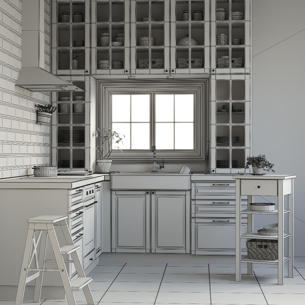 Kitchen IKEA METOD 3D model | CGTrader