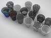 Plastic Cups Set With Textures 3D model | CGTrader