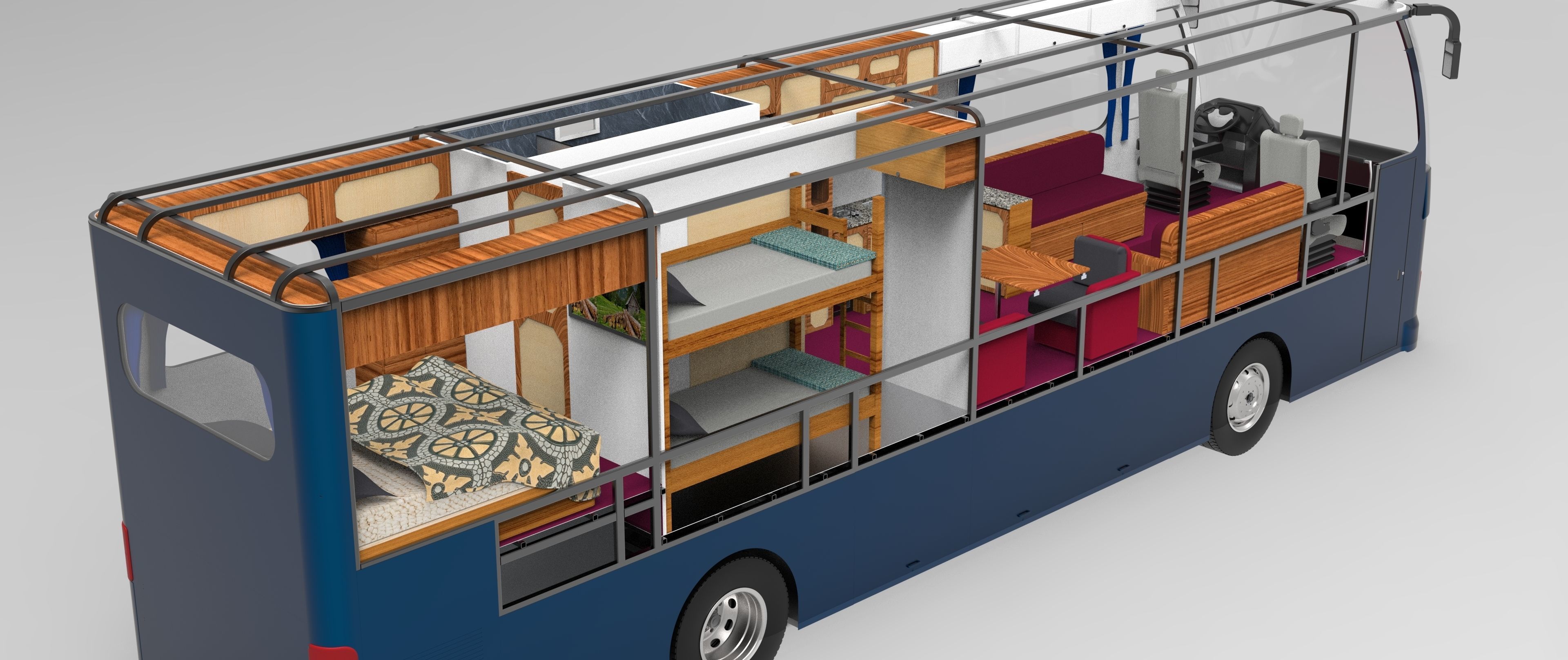 3D model Caravan bus VR / AR / low-poly | CGTrader