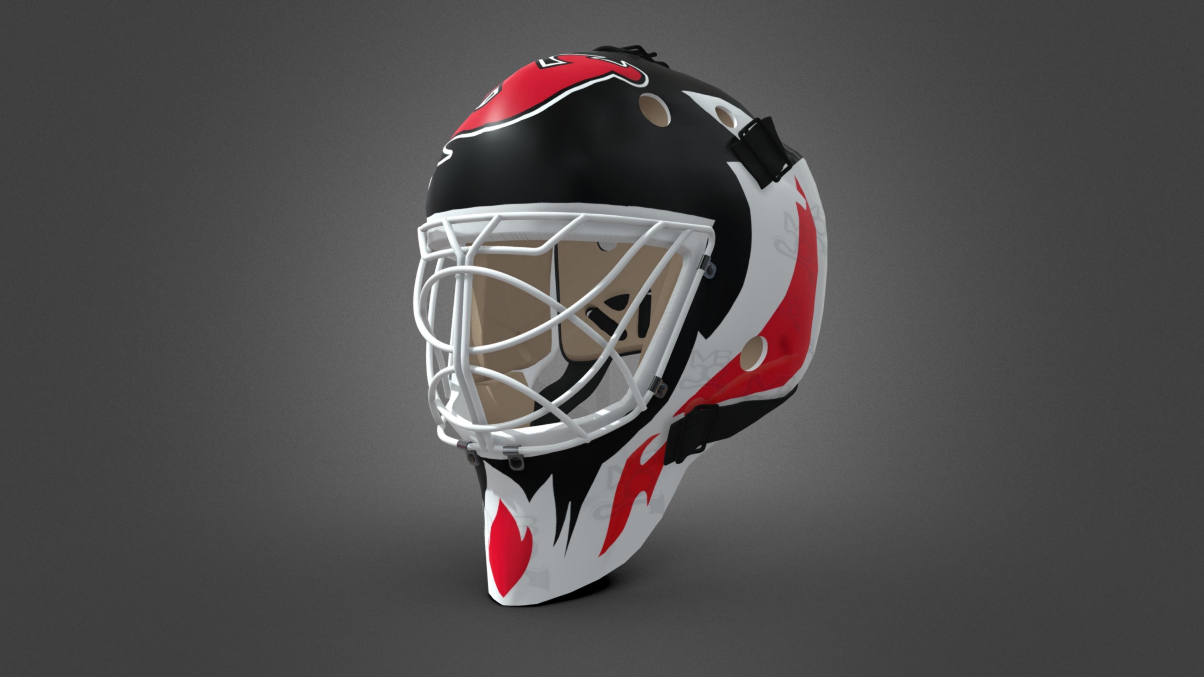 Martin Brodeur Mask 3D model | CGTrader