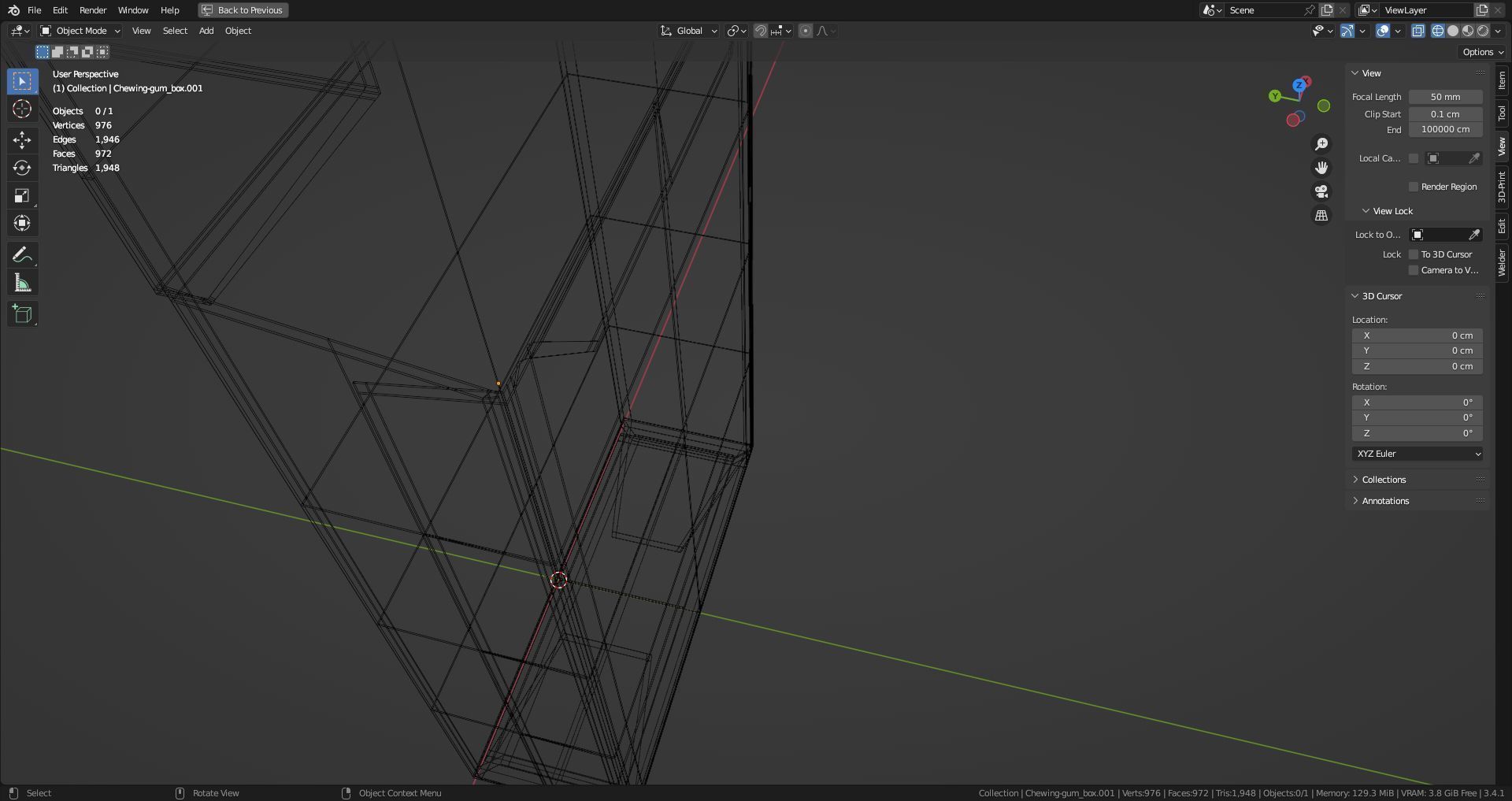 3D model Empty packages chewing-gum box VR / AR / low-poly | CGTrader