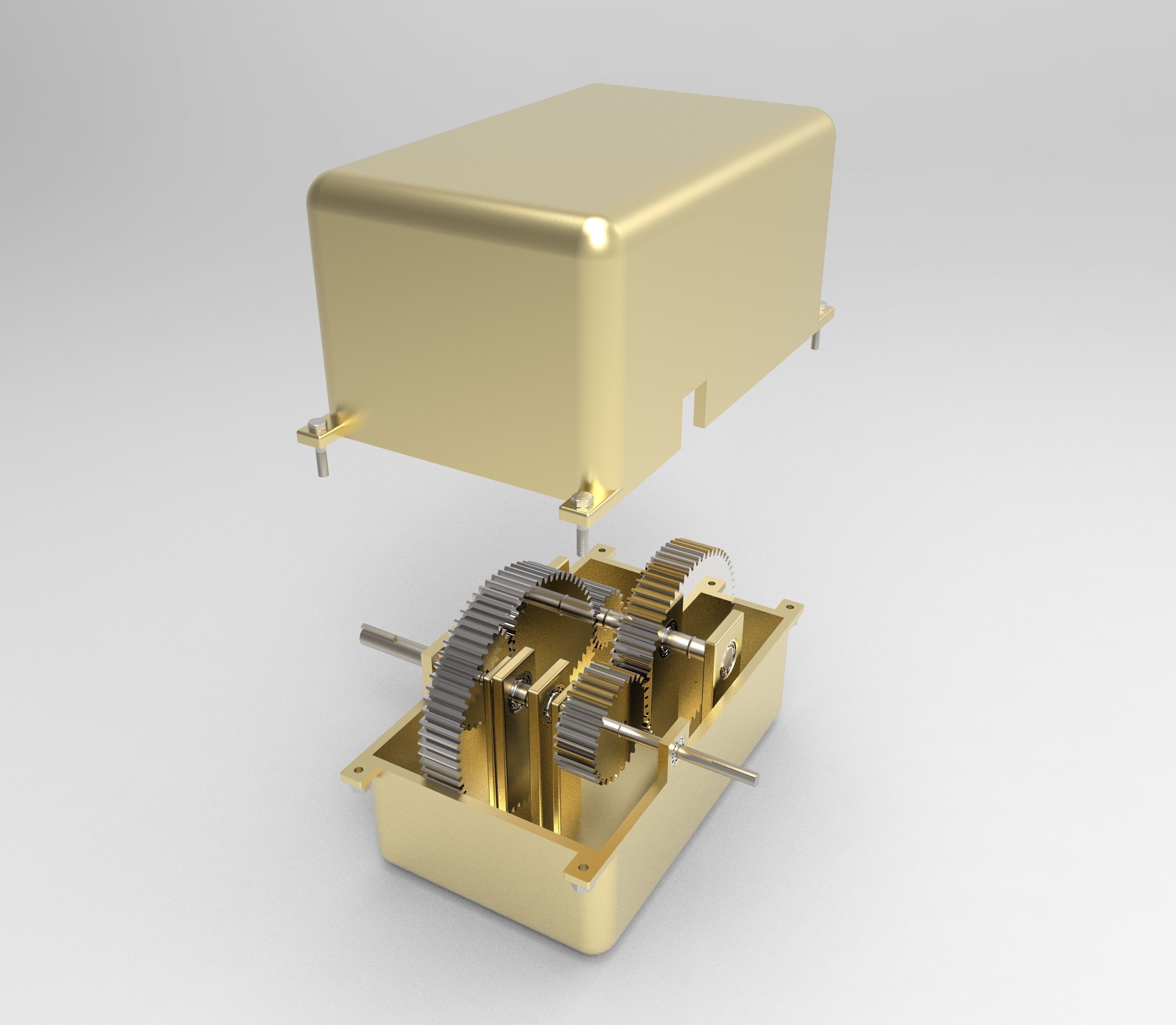 Small Gearbox 3D model 3D printable | CGTrader