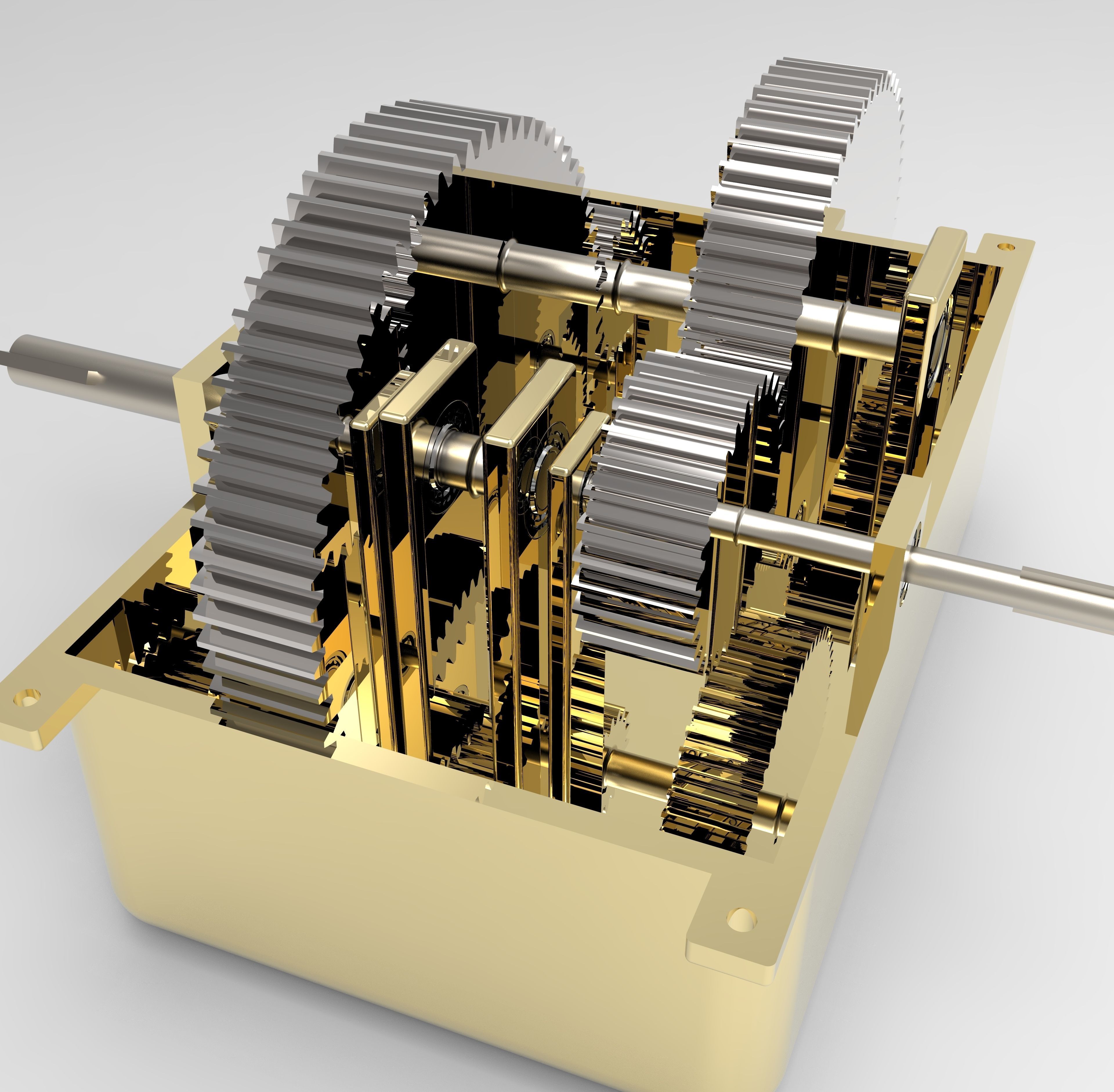 Small Gearbox 3D model 3D printable | CGTrader