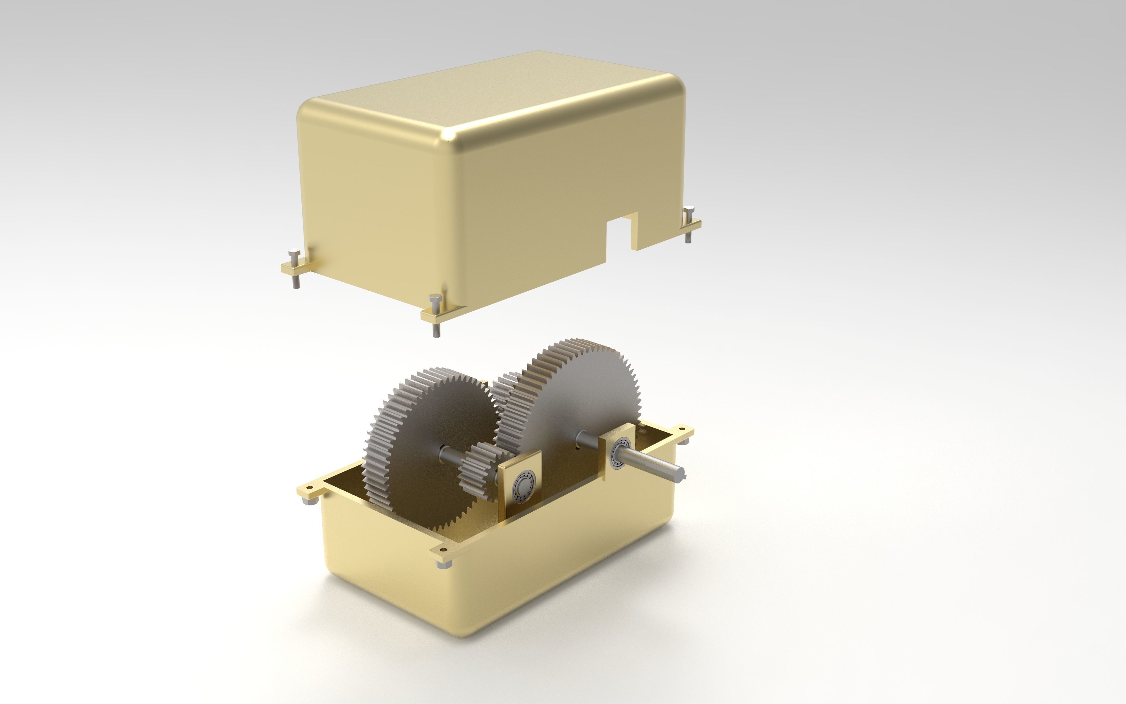 Small Gearbox 3D model 3D printable | CGTrader