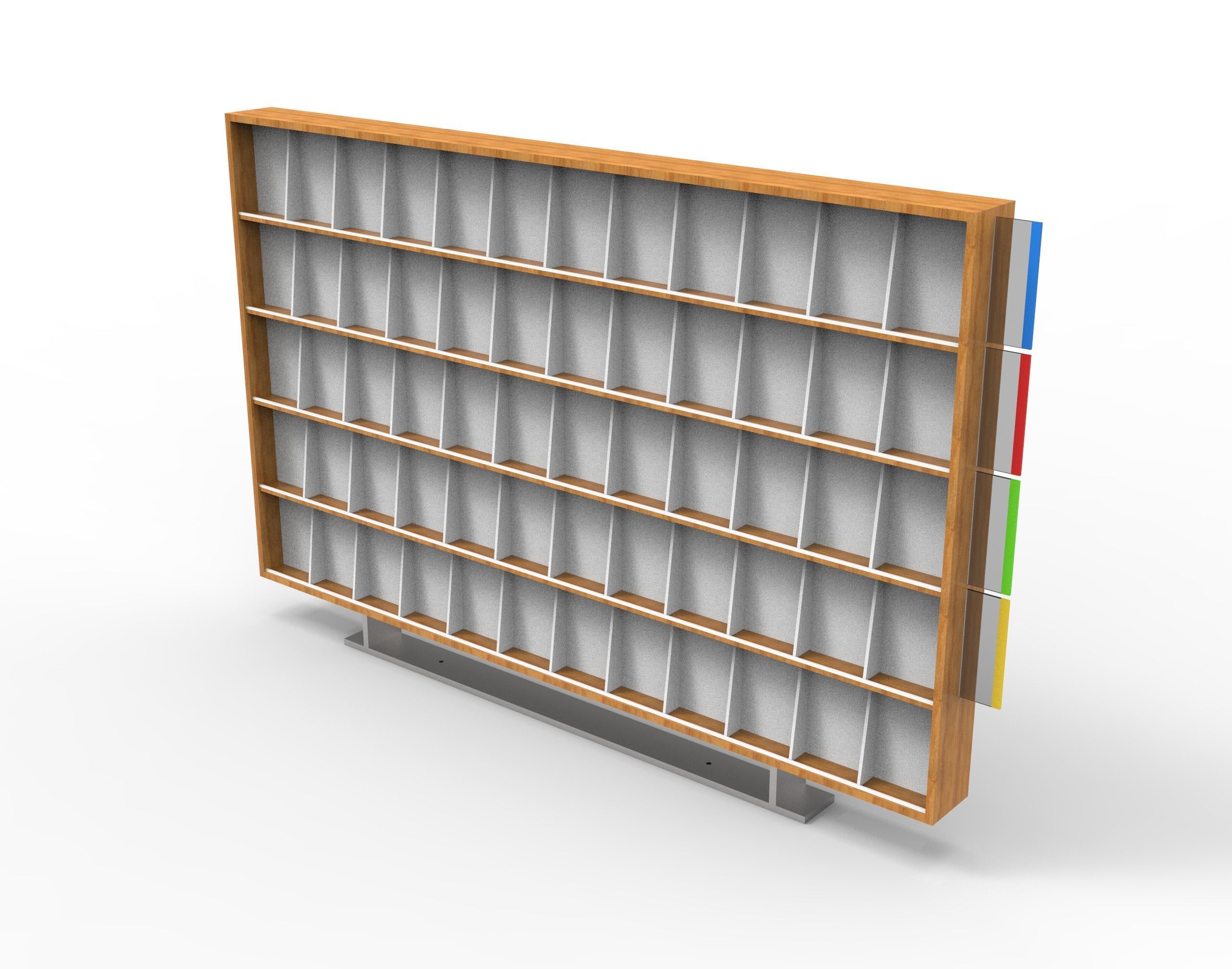 Library rack 3D model 3D printable | CGTrader