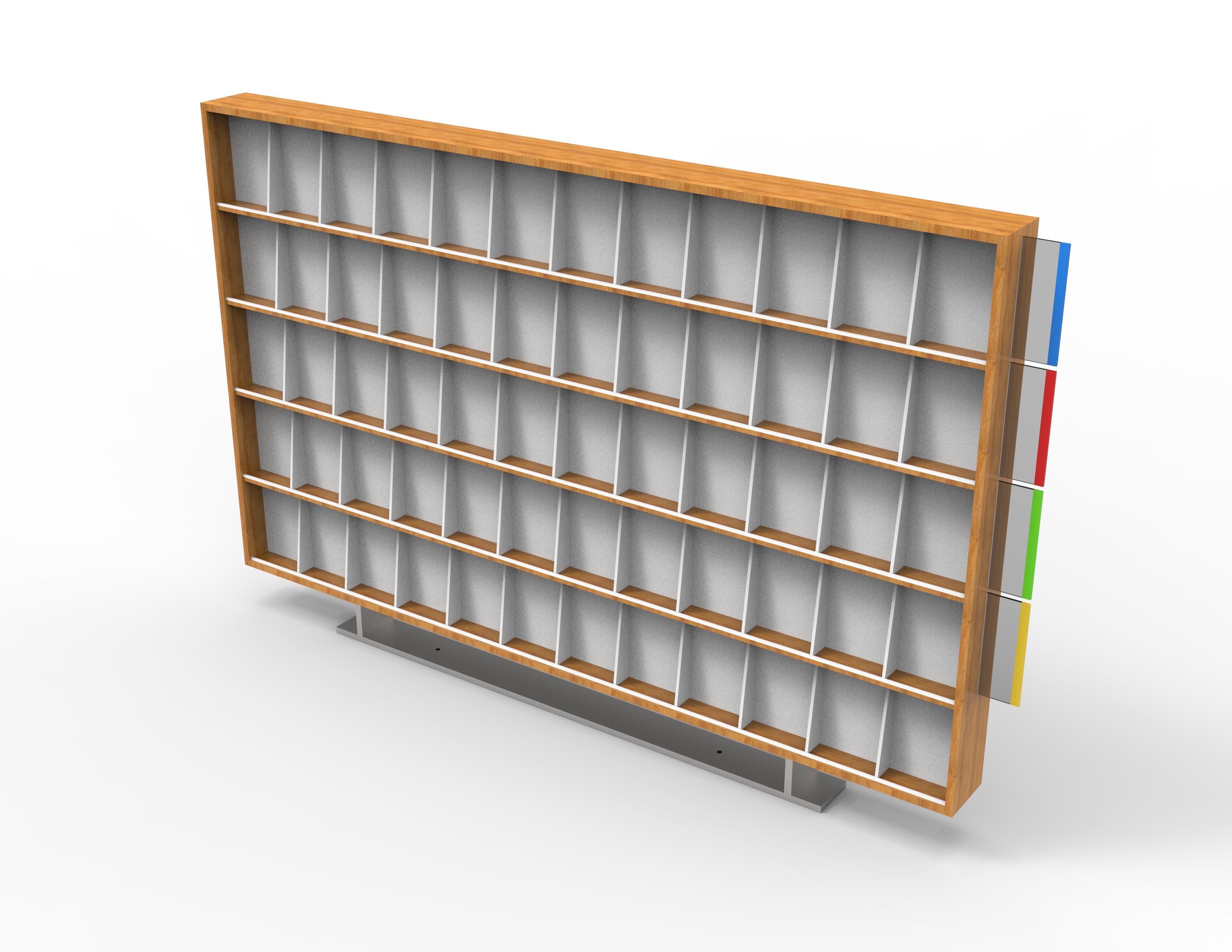 Library rack 3D model 3D printable | CGTrader