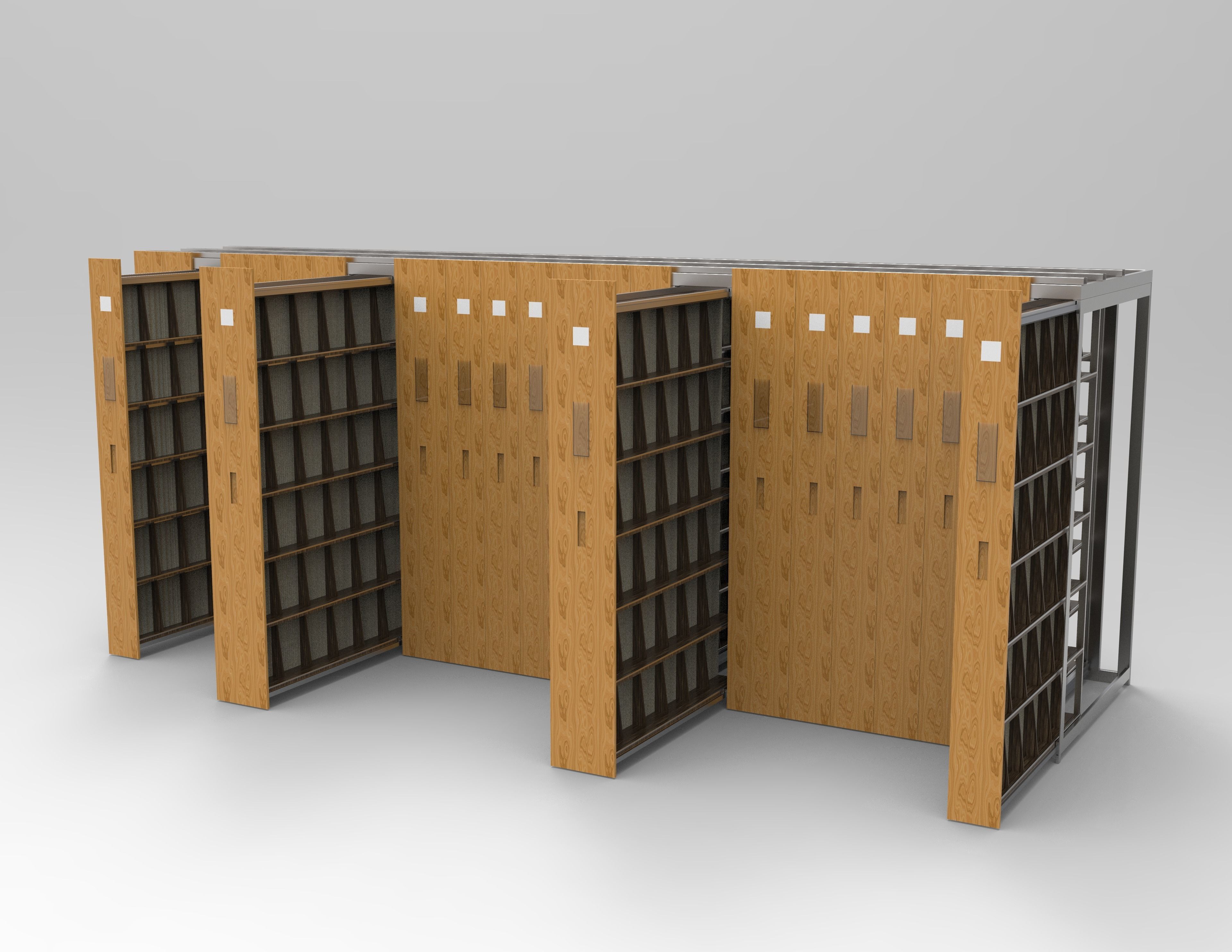 Library rack 3D model 3D printable | CGTrader