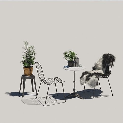 3D model Outdoor furniture VR / AR / low-poly | CGTrader
