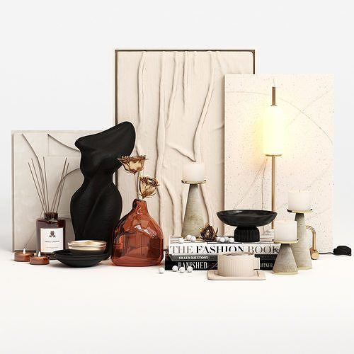 decorative-set-01 home decor 3D model | CGTrader