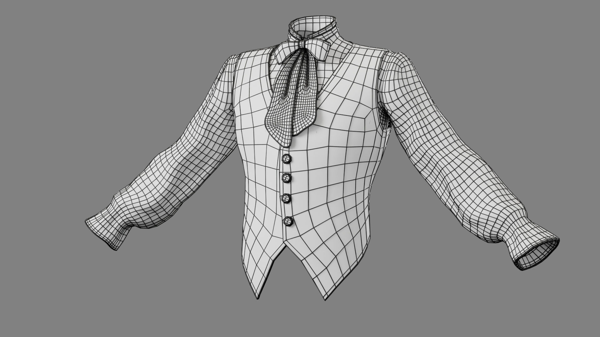 3D model Male Vests with Shirt VR / AR / low-poly | CGTrader