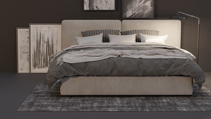 Modern Bed set 3D model | CGTrader