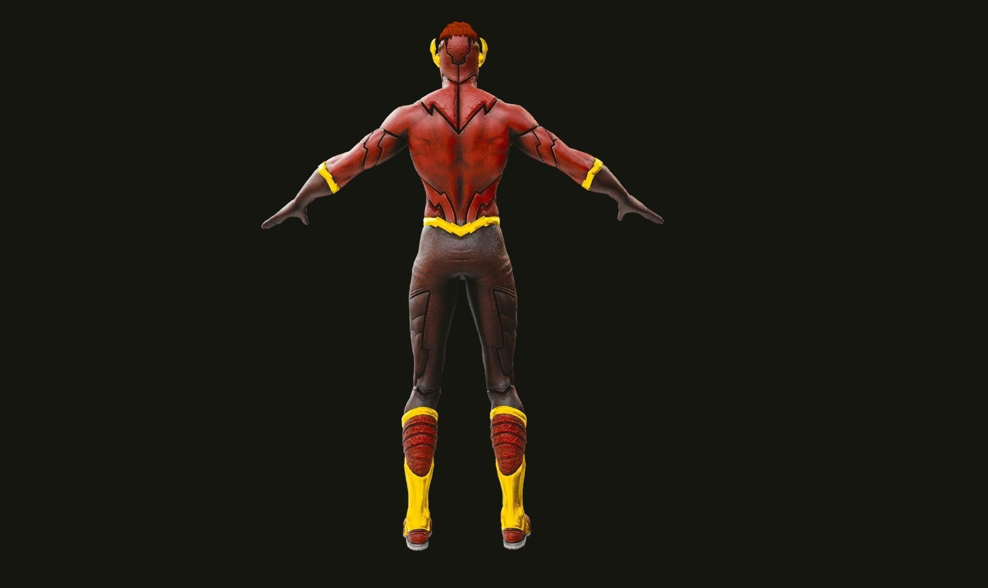 Kid Flash 3D model rigged | CGTrader