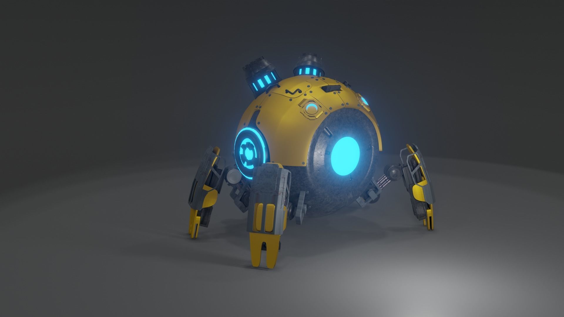 Sci Fi Ball robot model compact robot robot 3d model 3D model | CGTrader